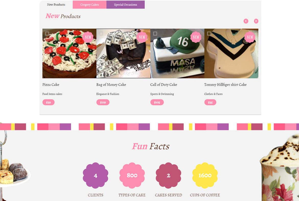 The Cake Shop Website : a web design project by Kensoftware