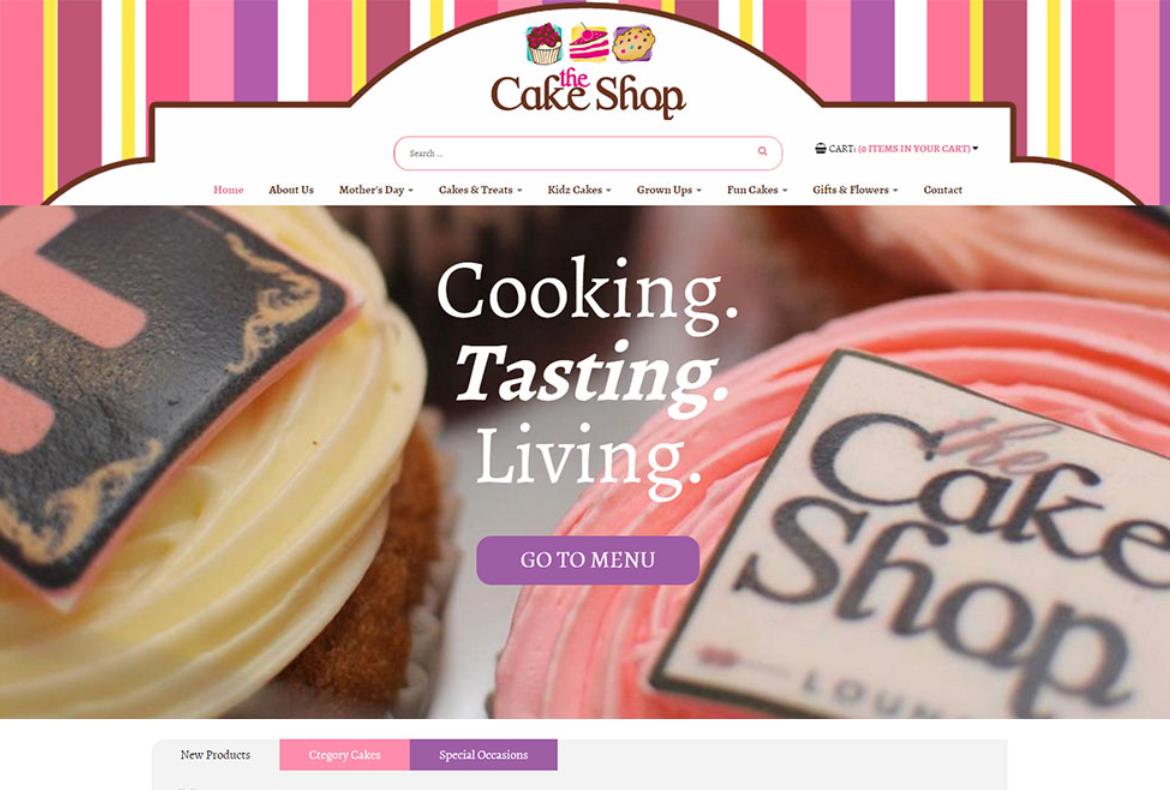 The Cake Shop Website : a web design project by Kensoftware